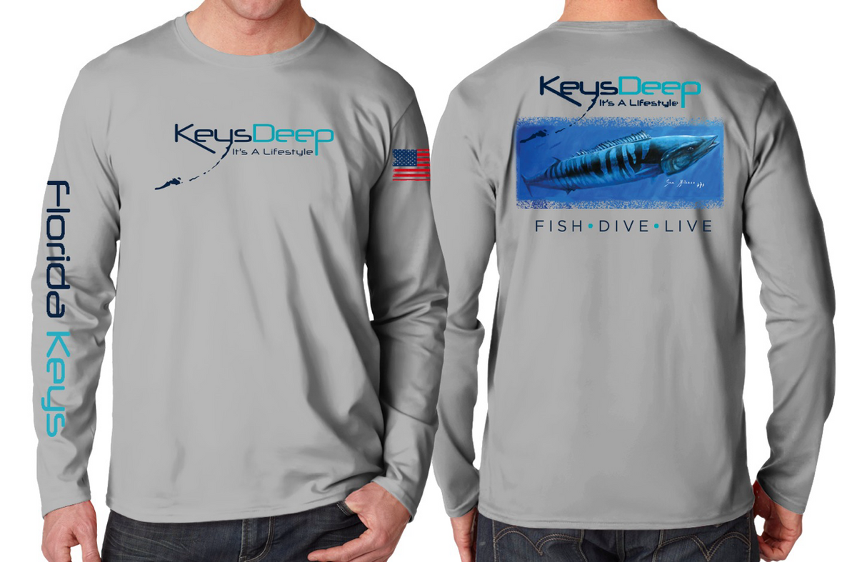 Sam Milazzo Collection | Wahoo | Gray | Long Sleeve – Keys Deep Apparel