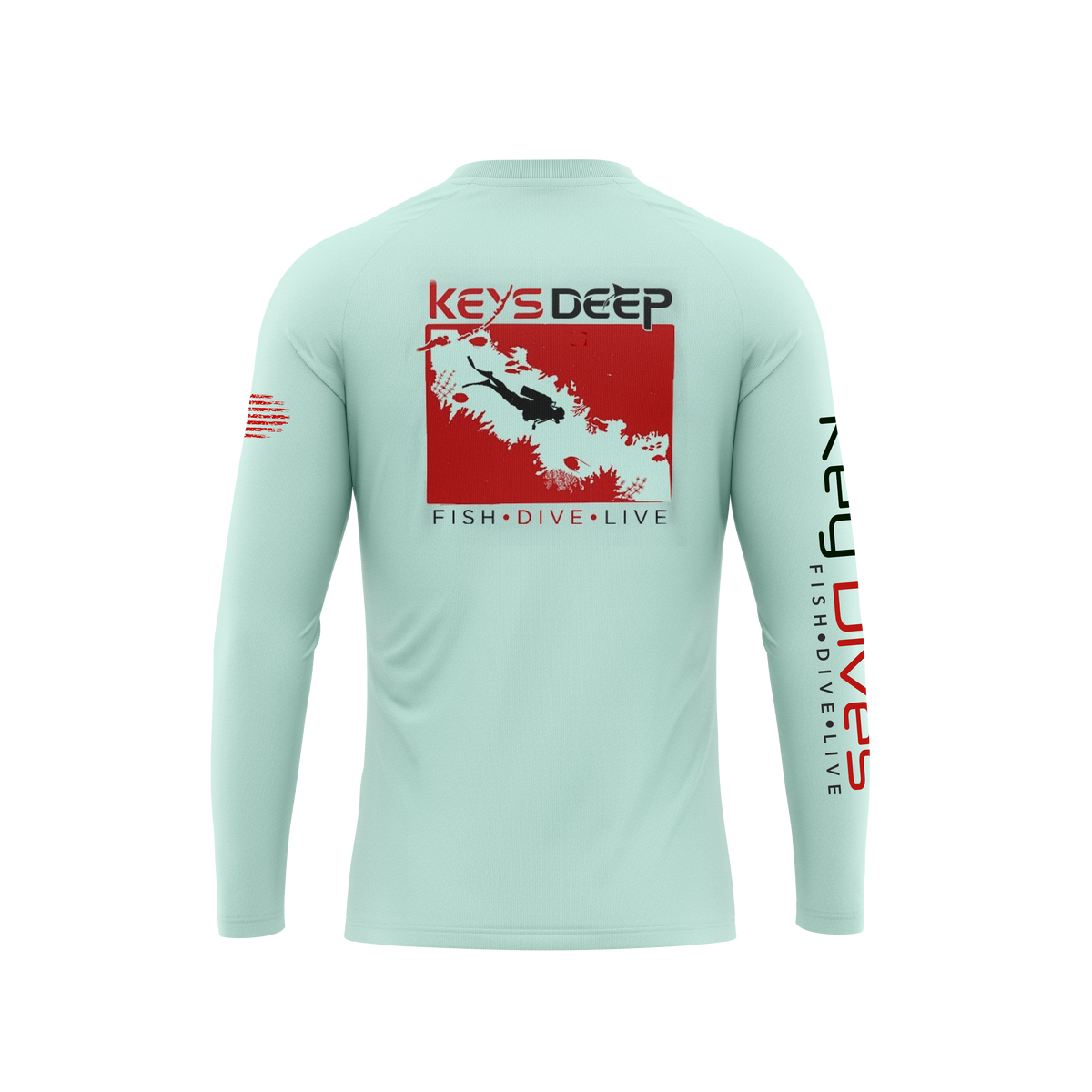 Dive Flag | Seafoam | Long Sleeve – Keys Deep Apparel