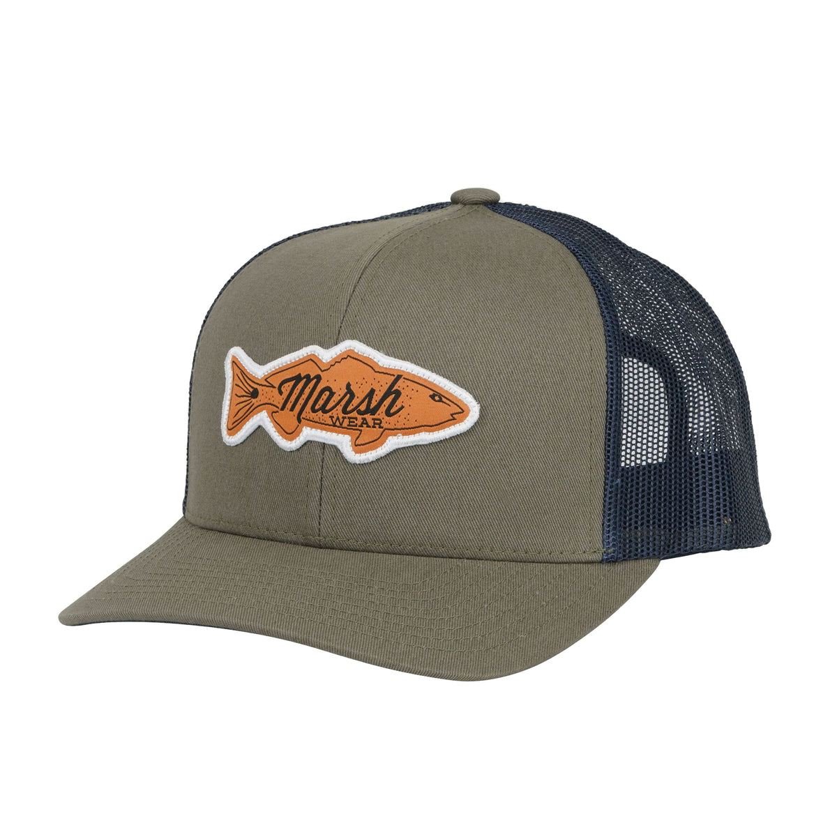 Redfish Logo Trucker Hat | Marsh Wear – Keys Deep Apparel